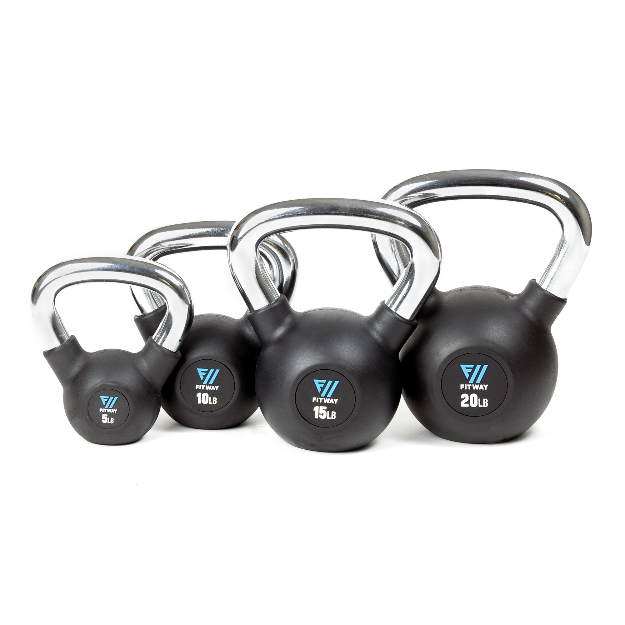 Rubber Coated 20lb Kettlebell - FitWay Equip